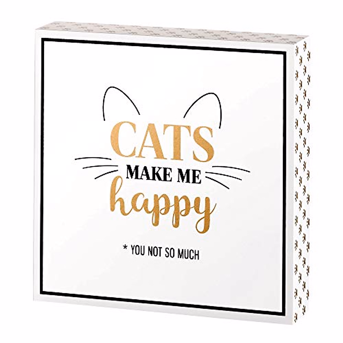Lillian Rose Cat Lover Gift Sign with Funny Saying, 2"x7.5", White