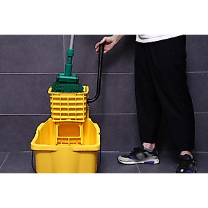 KLHB-YF Loop-End Commercial Mop Head, Heavy Duty Mop Head Replacement,6 Inch Universal Headband,Black Mop Head Replacement for Home, Industrial and Commercial Use