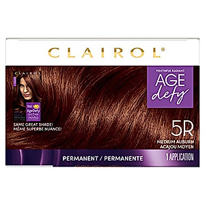 Clairol Age Defy Permanent Hair Dye, 5R Medium Auburn Hair Color, Pack of 3