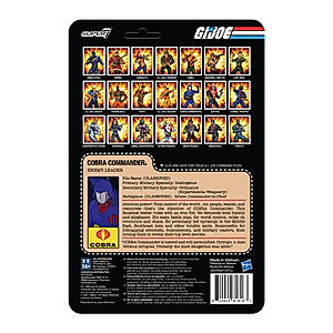 Super7 G.I. Joe Cobra Commander (Toy Colors) 3.75 in Reaction Figure