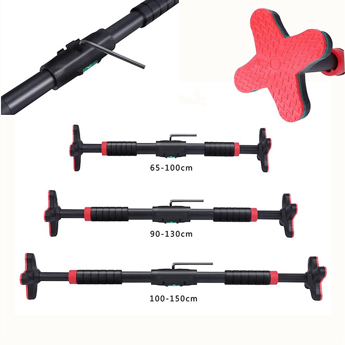 KDFJ Pull Up Bar for Doorway, Chin Up Bar No Screw Strength Training Pullup Bars，Home Gym Exercise Indoor Equipment Pull Up Bar-90-130cm