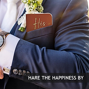 JUBTIC Vow Books His and Hers, Wedding Vow Books with Gold Foil Lettering, Wedding Gift for Bride and Groom with 48 Page, A Beautiful Addition For The Wedding Day- Terracotta -Beige