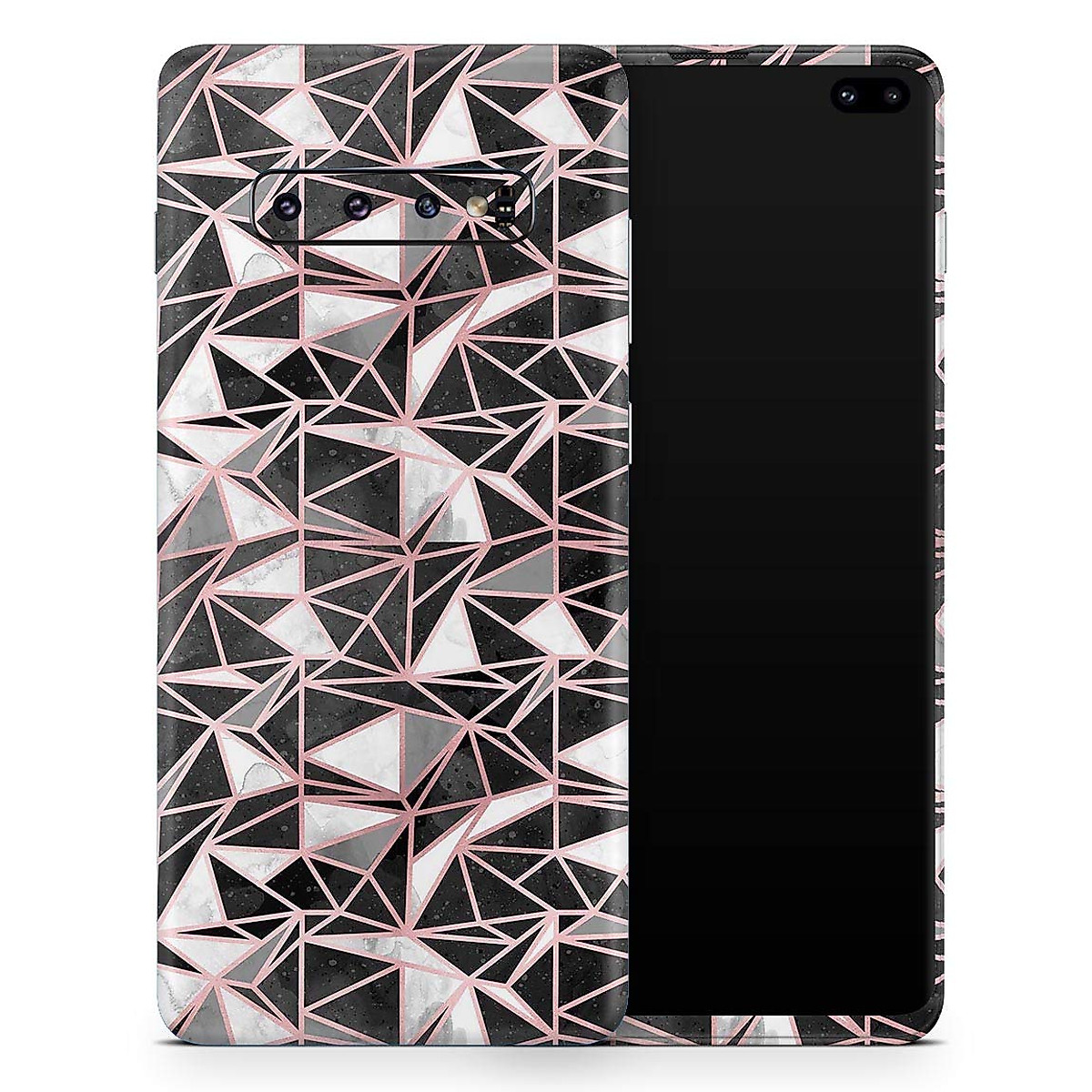 DesignSkinz Karamfila Marble & Rose Gold v1 Protective Vinyl Decal Wrap Skin Cover Compatible with The Samsung Galaxy S20 (Screen Trim & Back Glass Skin)