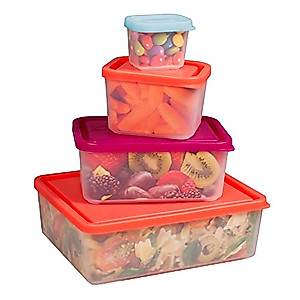 Bentology Bento Box Portion Control Lunch Box - Meal Prep Container Kit with Weight Loss Plan Booklet