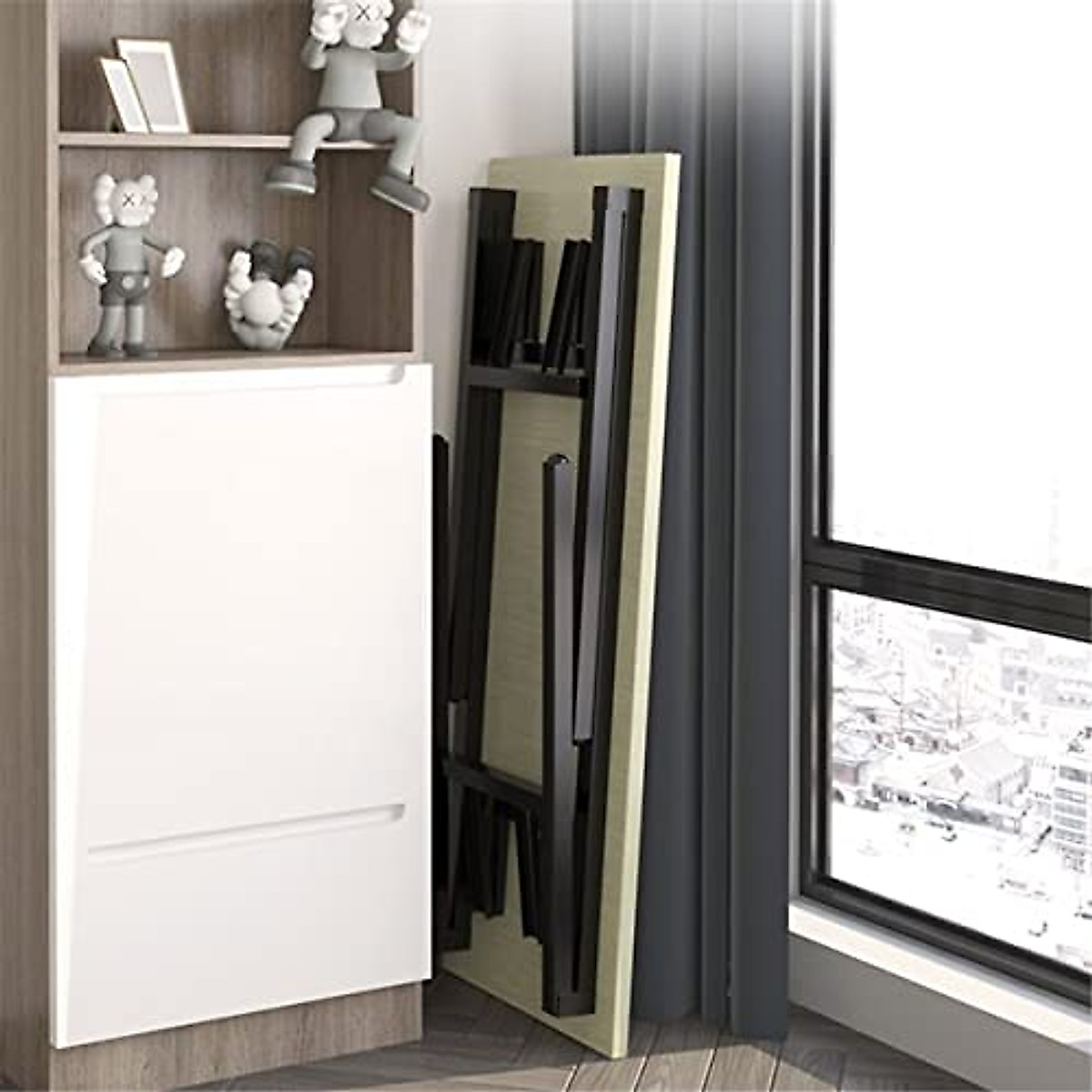 Computer Desk,47" Modern Simple Style Folding Tables,Home Office Writing Desk, Space Saving Foldable Table, No Install Needed