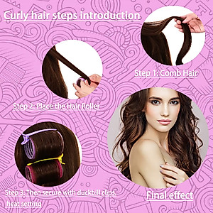 TINGIC Hair Roller Set - Jumbo Self-Grip Rollers With Clips for Long, Medium, and Short Hair (18 pcs)