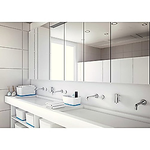 Leitz A5 MyBox Small with Lid, Storage Box for Home and Office, 5 L, High Gloss, Plastic, White/Blue Metallic;MyBox