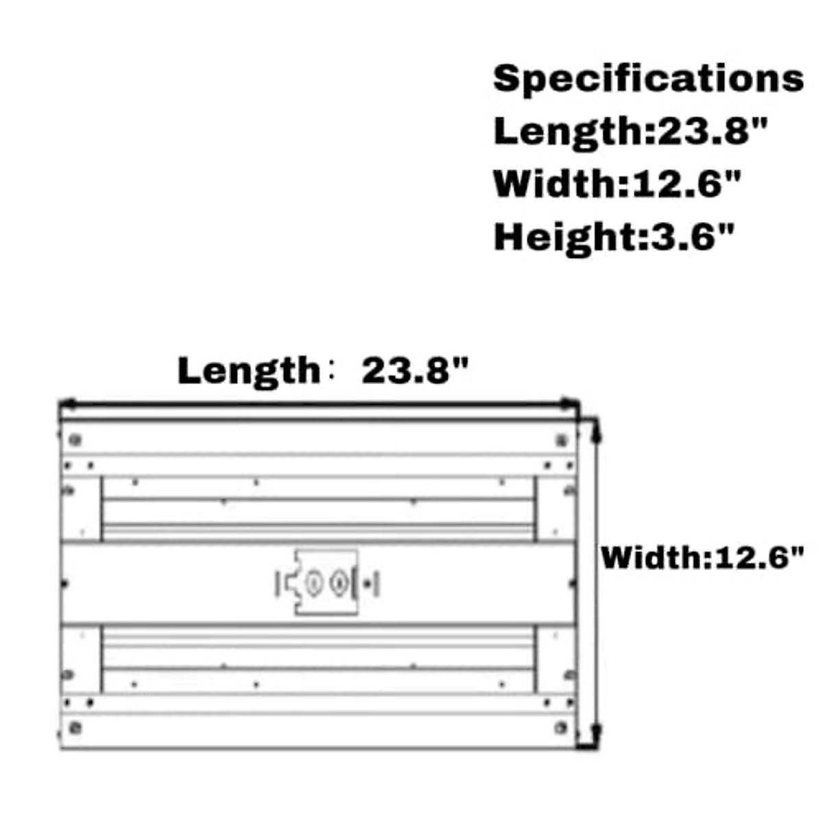 LeadLumens 4Pack 2ft 265w LED High Bay Shop Light,Dim 0-10V, 37100Lm-120277V- 5000K LED Shop Lights, Industrial Grade High Bays (2FT-265W/4Pack), White