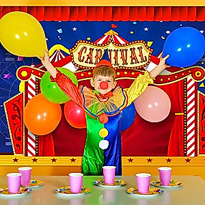 Big Circus Theme Party Decorations Carnival Circus Tent Backdrop Party Decorations Carnival Banner for Kids Birthday Party Decorations Supplies, 6 x 3 ft