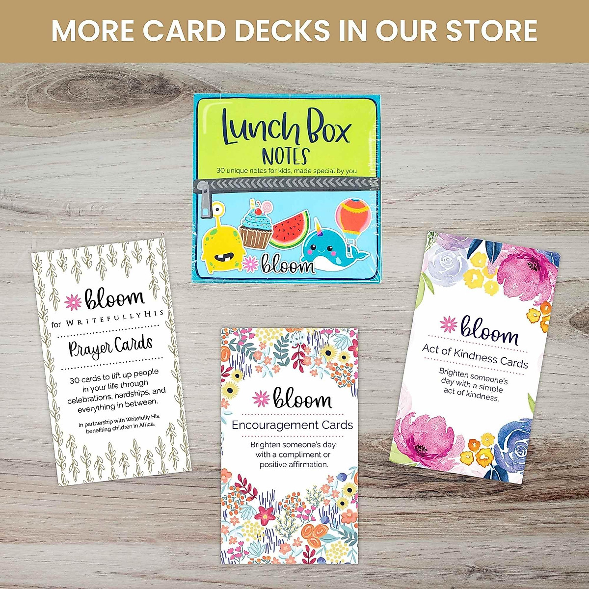 bloom daily planners Student Empowerment Card Deck - Cute Sentimental Quote Cards for Teachers to Give Kids - Set of Thirty 3" x 3" Cards - Assorted Designs