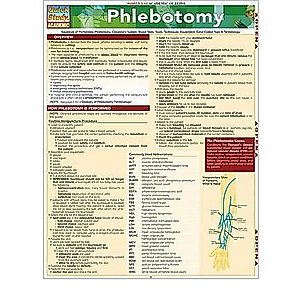 Phlebotomy: Essentials of Performing Phlebotomy, Circulatory System, Blood Tests, Tools, Techniques, Equipment, Color-Coded Tops & Terminology (Quickstudy: Academic) (Poster) - Common