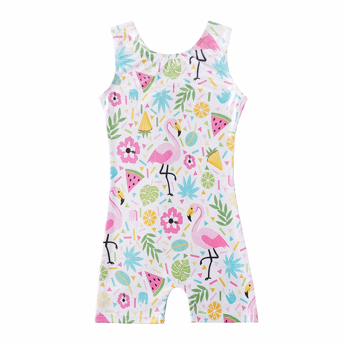 HOZIY Flamingo Leotards For Girls Gymnastics Size 5-6 5t Dance Clothes Floral Watermelon Orange Fruits Shorts Outfits Tumble Uniforme Para Gimnasia Ninas Kids Bodysuits Sparkle