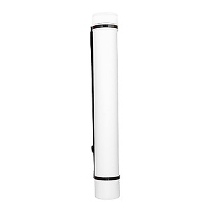 Blueprint Tube, Poster Storage Tube Waterproof Moistureproof Large Capacity Environmentally Friendly Plastic with Strap for Outdoor for Storage for Travel(White)