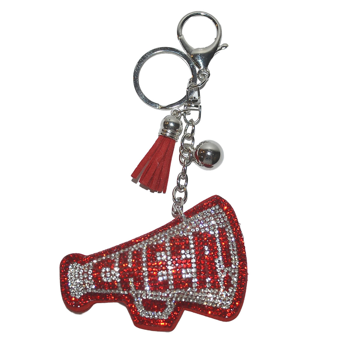 Popfizzy Red Cheer Keychain for Girls, Cheerleader Gifts for Girls, Bag Charm, Cheer Gifts, Cheer Stuff, Backpack Charms