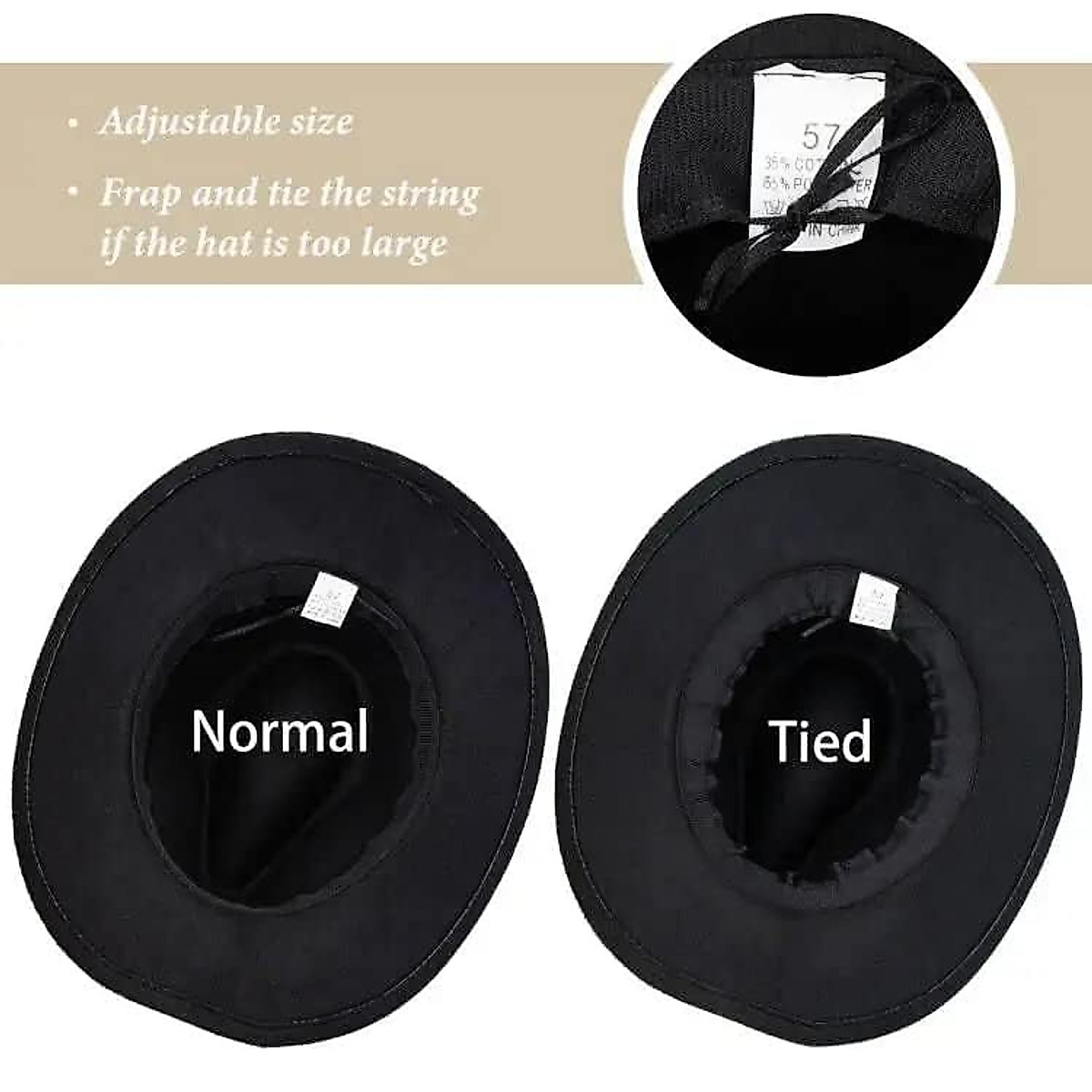 Vikodah Kids Wide Brim Western Cowboy Cowgirl Hat - Boys Girls Felt Fedora Hats for 2-6 Years