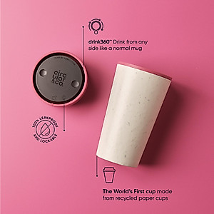 Circular & Co Reusable Coffee Cup - 8oz - 100% Leakproof Travel Mug - Made from Recycled Coffee Cups - Sustainble Coffee Tumbler - 360 Drinking - BPA Free - Dishwasher Safe