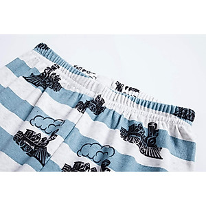 Little Boys Pajamas for Toddler Clothes Set Train Truck Sleepwear Long Sleeve 100% Cotton 2 Piece Kids Pjs Size 4t