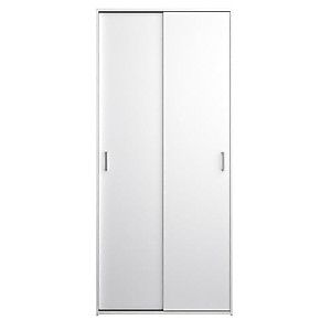Tvilum 2 Sliding Doors, White Wardrobe