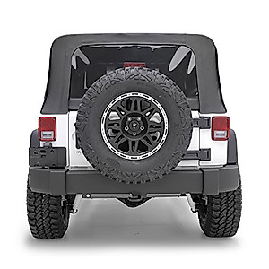 Smittybilt Replacement Soft Top with Tinted Windows and No Upper Doors (Black Diamond) - 9075235