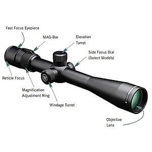 Vortex Optics Viper 6.5-20x50 Parallax Adjustment, Second Focal Plane Riflescope - Mil Dot Reticle