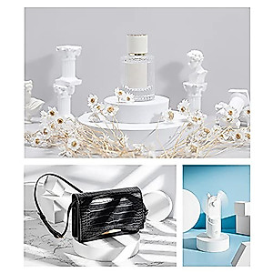 Goshoot 6 Pcs Product Photography Props Cube, Foam Solid Blocks Geometric Shapes for Jewelry, Makeup and Accessories Modeling and Decoration - White