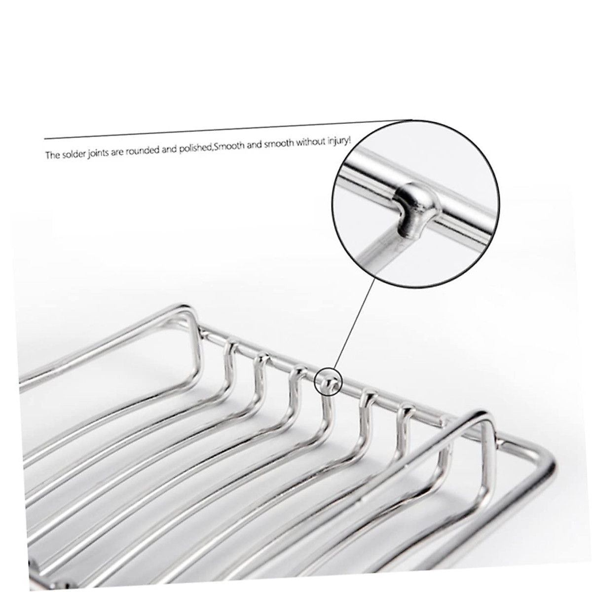 Zerodeko Sponge Tray 1pc Stainless Steel Tray Sink Tray soap Dispenser Tray Sink soap Holder Drain Soap Rack Bathroom Shelf Stainless Steel Soap Rack Soap Dish Holder Drain pan Storage