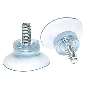 Magic&shell 10PCS 3.5cm Transparent PVC Strong Suction Cup with M6 Screw Replacement Parts for Glass Table Top