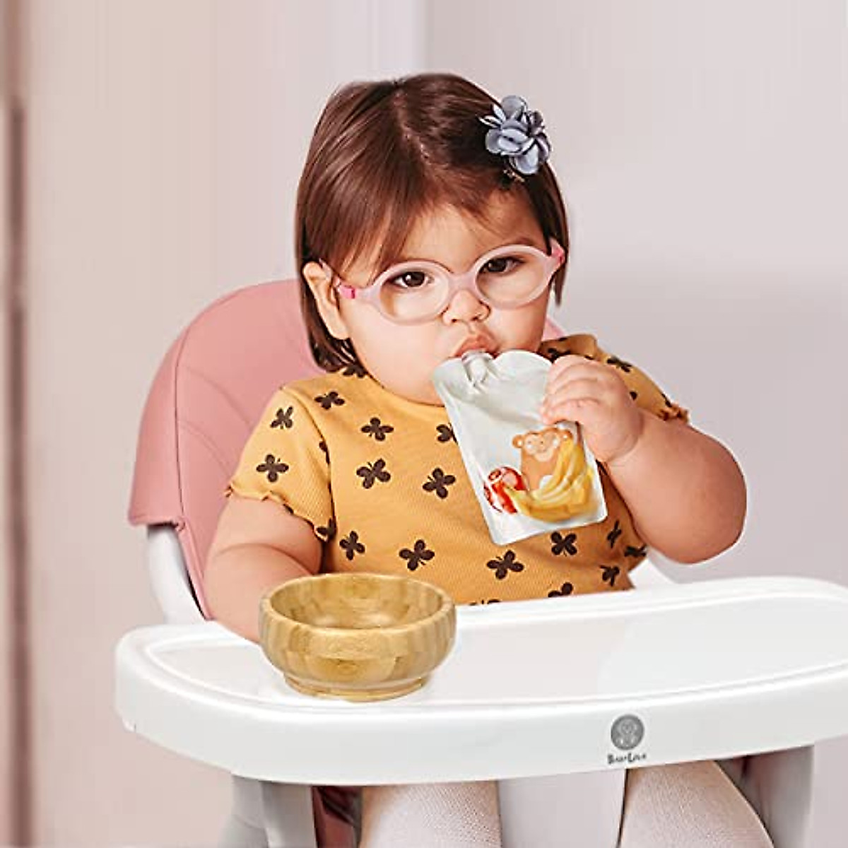 3 in 1 Baby High Chair,Adjustable Convertible Wooden High Chair with Fastened Structure,Baby Chair with Removable Easy Clean 2 Big Trays,Ideal for Baby Girl or Boy,CPC & ASTM Certifications (Blue)