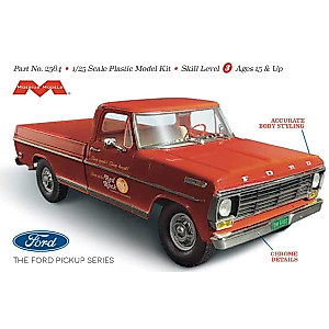 Moebius Models 2564 1:25 1968 F0RD F-250 Custom Cab Pickup Plastic Model Kit