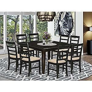 EAST WEST FURNITURE 9 Pc Dining room set-Square 54 inch Gathering Table and 8 Stools