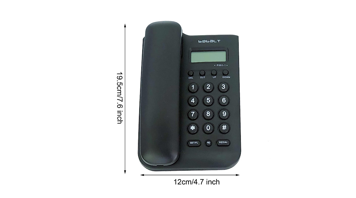 Corded Basic Landline Phone, TelPal FSK/DTMF Simple Caller ID Telephone ...