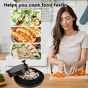 Chicken Shredder, Alternative to Bear Claws Meat Shredder, Meat Shredding Tool with Handles and Non-Skid Base Suitable for Pulled Pork, Beef and Chicken (Gray)