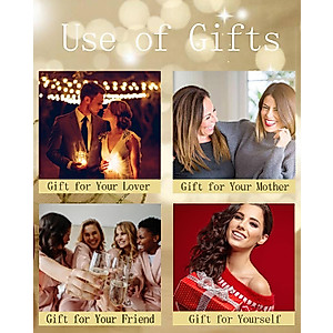 Women Jewelry Set Silver/Gold Plated Teardrop Pendant Necklace Dangle Drop Earrings Dangling Sets Birthstone Crystals Rhinestone,Birthday Anniversary Wedding Mother’s Day Gifts for Women Yellow Gold Plated Garnet