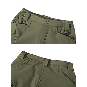 MAGCOMSEN Waterproof Pants Mens Fleece Lined Pants Winter Pants Men Hiking Pants Tactical Pants Snow Pants Snowboarding Pants Army Pants