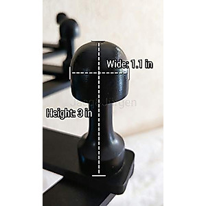 Jacq & Jürgen Expandable 10 Peg Wall Mount Storage Rack 100% Wooden & Black Color