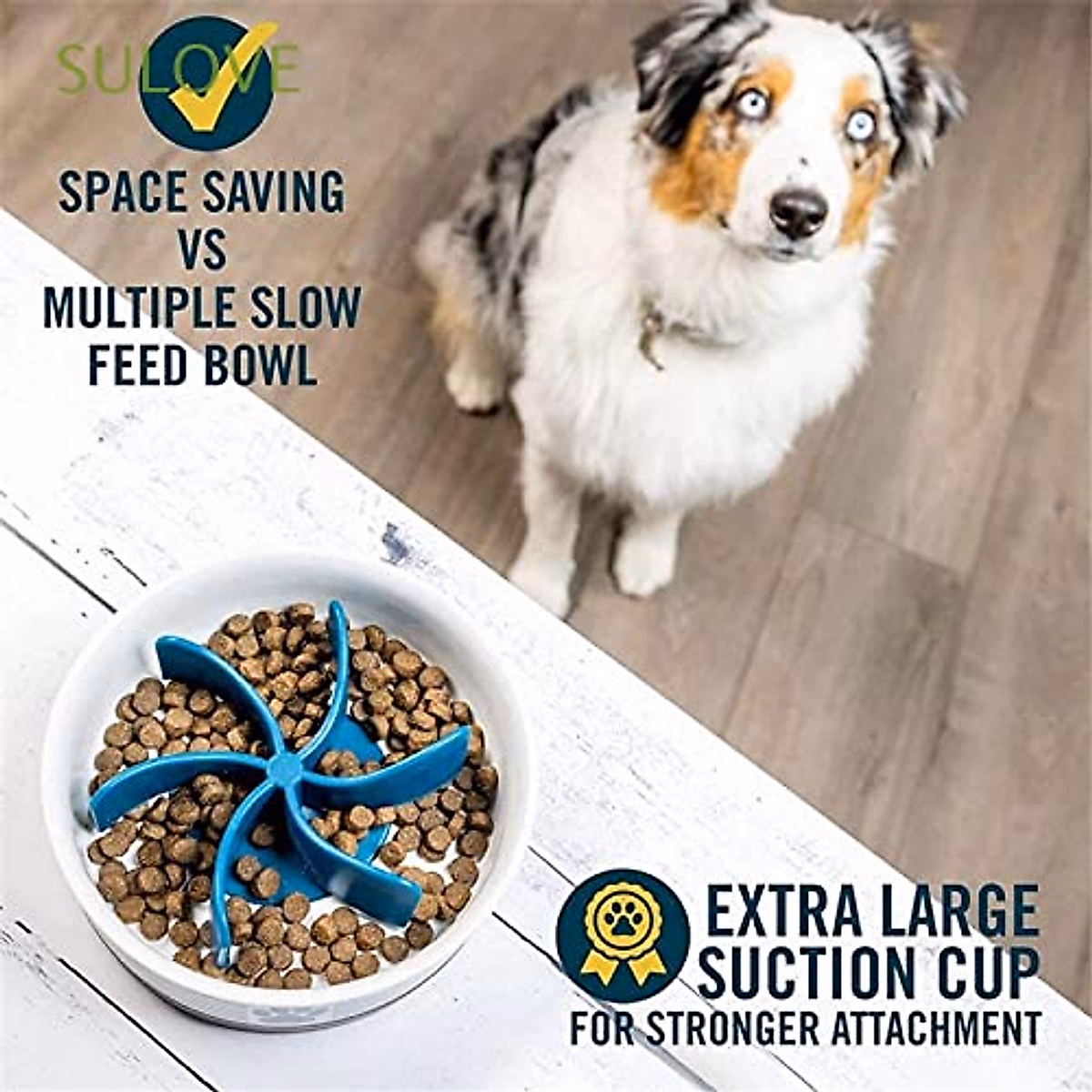 Spiral Slow Feeder Insert Slow Feeder Dog Bowls,Turn a Dog Bowl or Dog Dish into a Dog Bowl Slow Feeder (Alternative to Dog Puzzle Feeder, Lick Mat,Dog Slow Feeder to Slow Down Eating