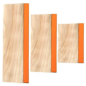Caydo 3 Pieces 3 Sizes Screen Printing Squeegee, 75 Durometer Wooden Ink Scraper for Screen Printing Fabric, 5.9 Inch, 9.4 Inch and 13.7 Inch