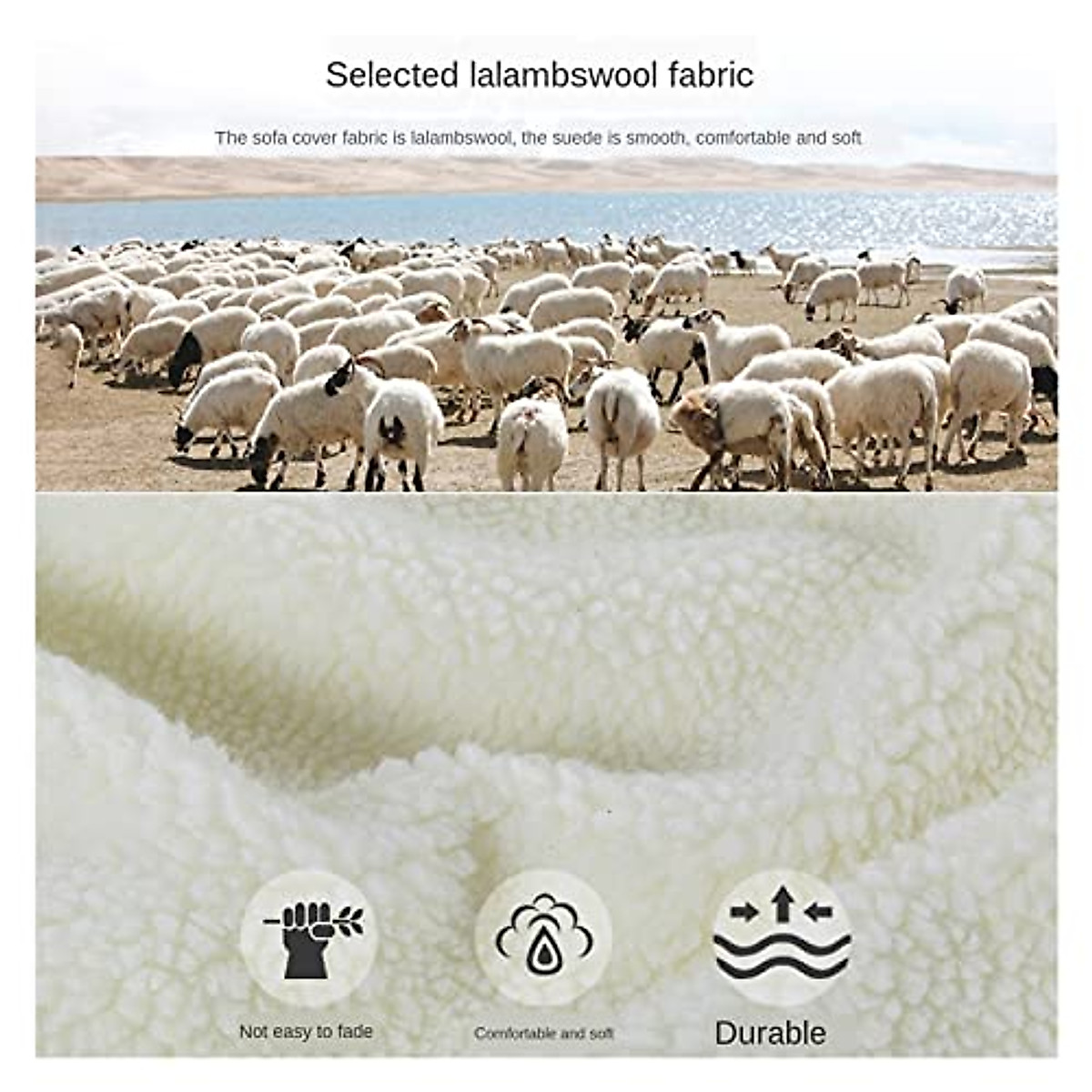 BORRGTU Bean Bag Chair,No Filling Living Room Furniture Big Round Soft Fluffy(it was only a Cover, not Full Bag) Faux Fur BeanBag Lazy Sofa Bed Cover Giant White 80x135cm