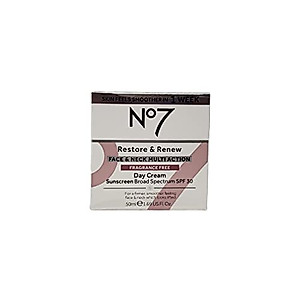 No. 7 No Restore and Renew Face Neck Multi Action Fragrance Free Cream - Day Night Bundle 1.69 fl oz Each by SPF 30 in 2 Pack (1.69 Ounce) jt56191