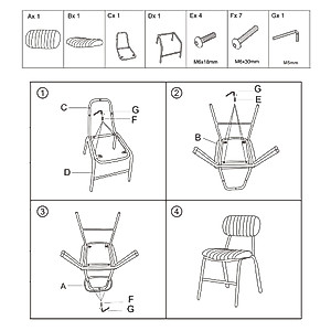 CangLong Homestripe Home Laurette Collection Modern Style PU Upholstered Dining Chair (Set of 2) with Stainless Steel Frame & Legs