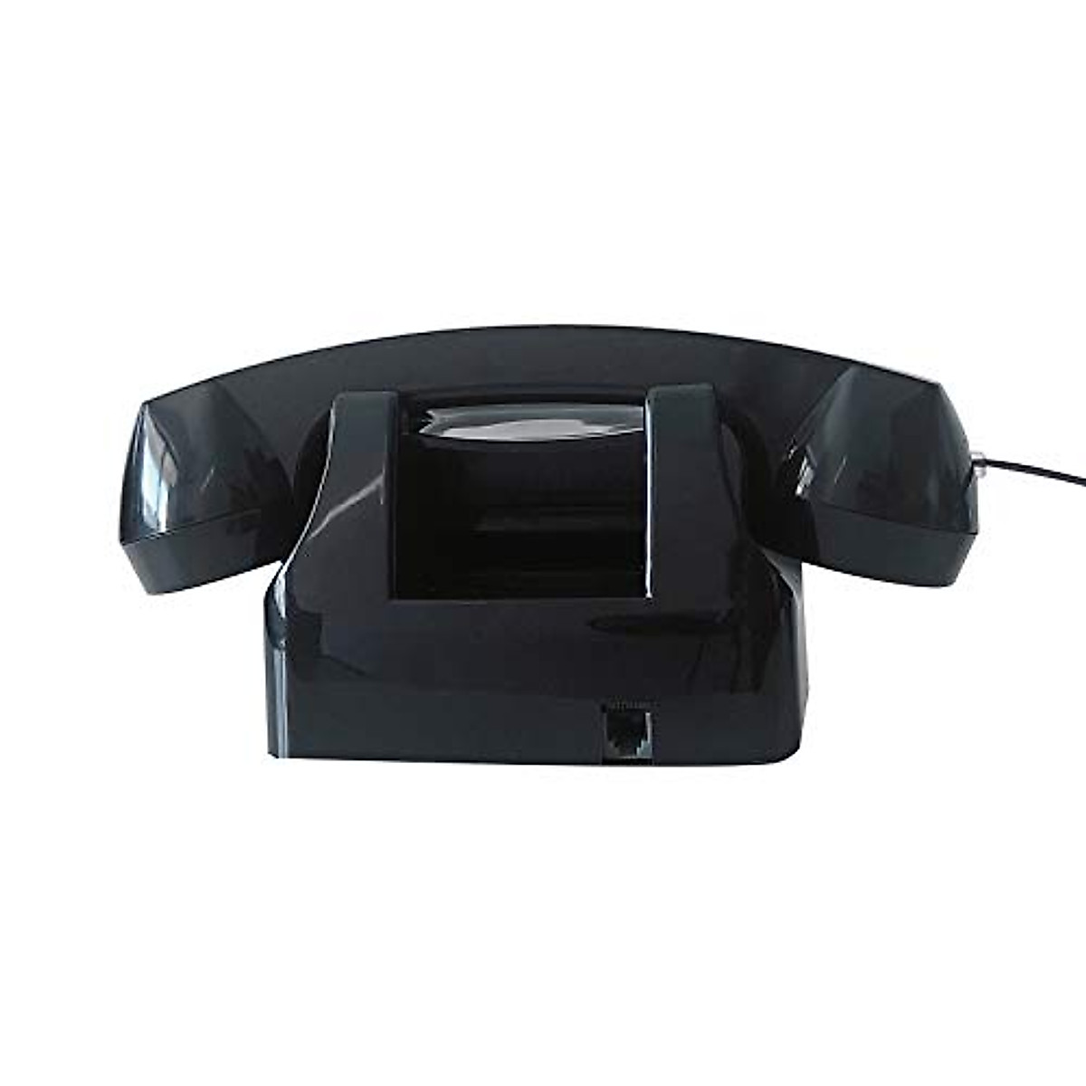 Benotek Beneno Black Retro Landline Telephone Classic Rotary Design Old Fashioned Corded Desk Phone with Ringer for Home and Office, Basic 80s Phones for Senior People
