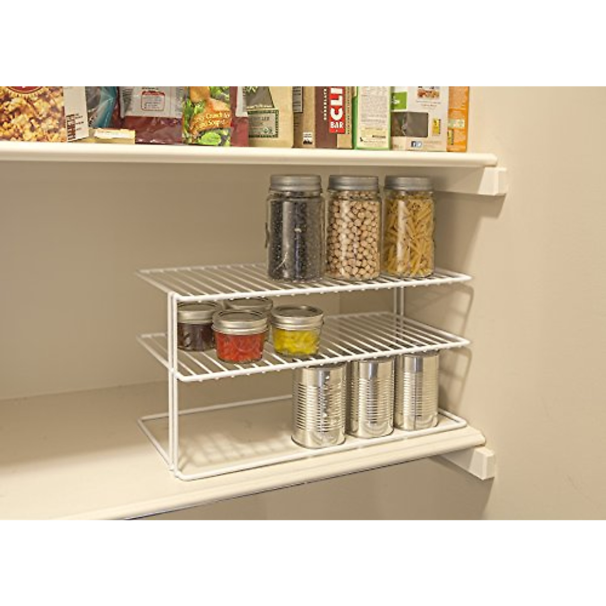 Panacea Grayline 40126, Large Two Shelf Organizer, White