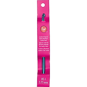 Boye 6218-J 6-Inch Long Aluminum Crochet Hook, 5.75 mm