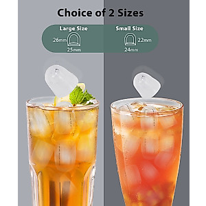 COWSAR Ice Makers Countertop, Ice Maker Machine 6 Mins/9 Pcs Bullet Portable Ice Maker Machine 26.5lbs/24Hrs with Self-Cleaning, Ice Scoop and Basket, Ice Maker for Party/Kitchen/Home/Office