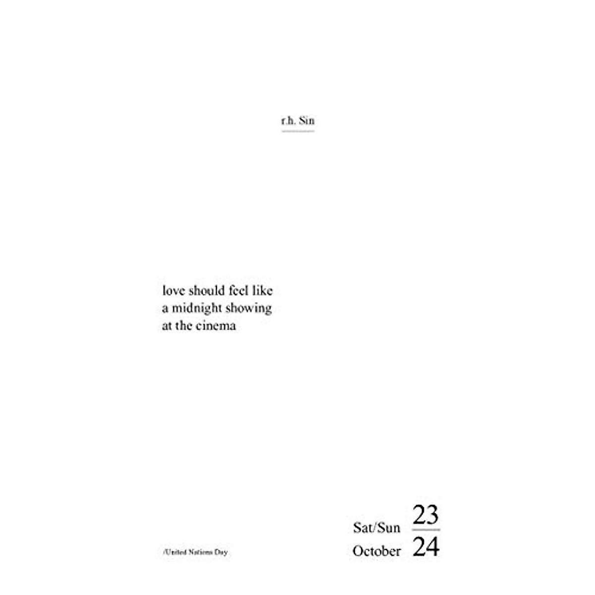 The Poetry of Samantha King Holmes & r.h. Sin 2021 Deluxe Day-to-Day Calendar