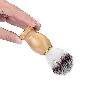 CCbeauty Stainless Steel Barber Men Straight Edge Shaving Razor Knife Handle Badger-hair Beard Shaving Brush Tool Kit and 10Pcs Refill Blades Kit