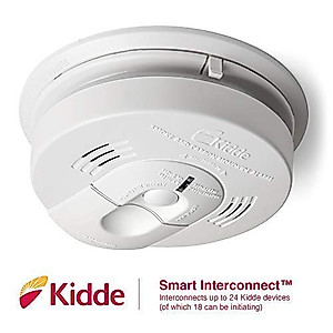 Kidde KN-COSM-IBA Hardwire Combination Smoke Carbon Monoxide Detector Battery Backup Voice Warning Interconnectable (2-Pack)