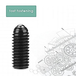 10Pcs M5 Screw Thread Hex Socket Ball Plunger Spring Plunger Carbon Steel Spring Plungers Set (M5*12(10PCS))