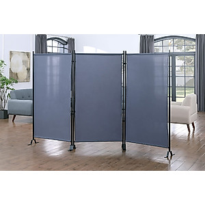 Proman Products Galaxy Outdoor/Indoor Room Divider (3-Panel), 102" W X 16" D x 71" H, Gray