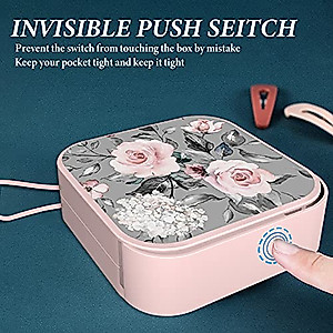 Hennaja Orthodontic Retainer Case,Perfect Denture case,Mouth Guard Case,aligner Case, Pill Case for Household|Office|Travel(1-Grey Rose)